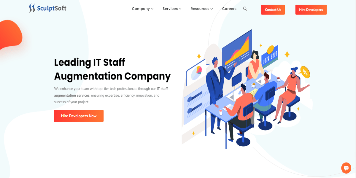 IT Staff Augmentation Services | Hire Dedicated Developers - Sculptsoft